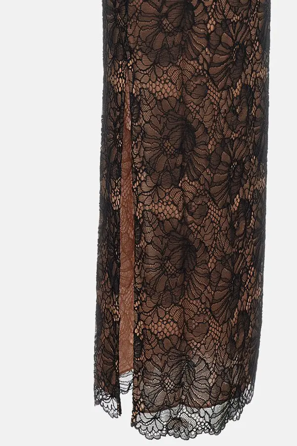 ROTATE BY BIRGER CHRISTENSEN Lace Halterneck Dress