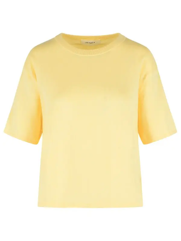 LISA YANG Rubie' Cotton And Lemon Cashmere T-shirt