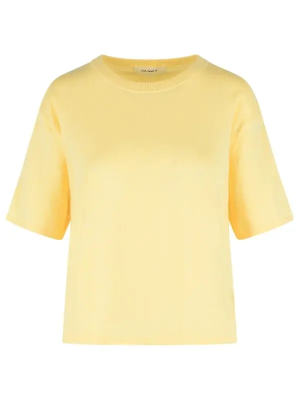 LISA YANG Rubie' Cotton And Lemon Cashmere T-shirt - Yellow