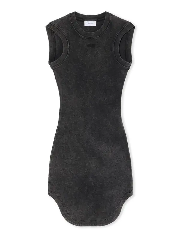 Off-White Mini Dress Off Stamp - Gray