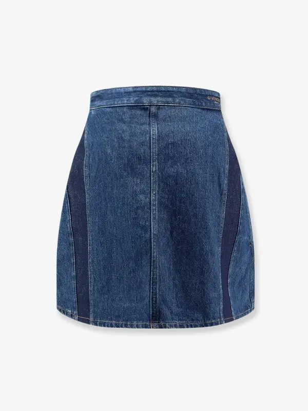 Givenchy Cocoon Denim Blue Mini Skirt - Multicolor