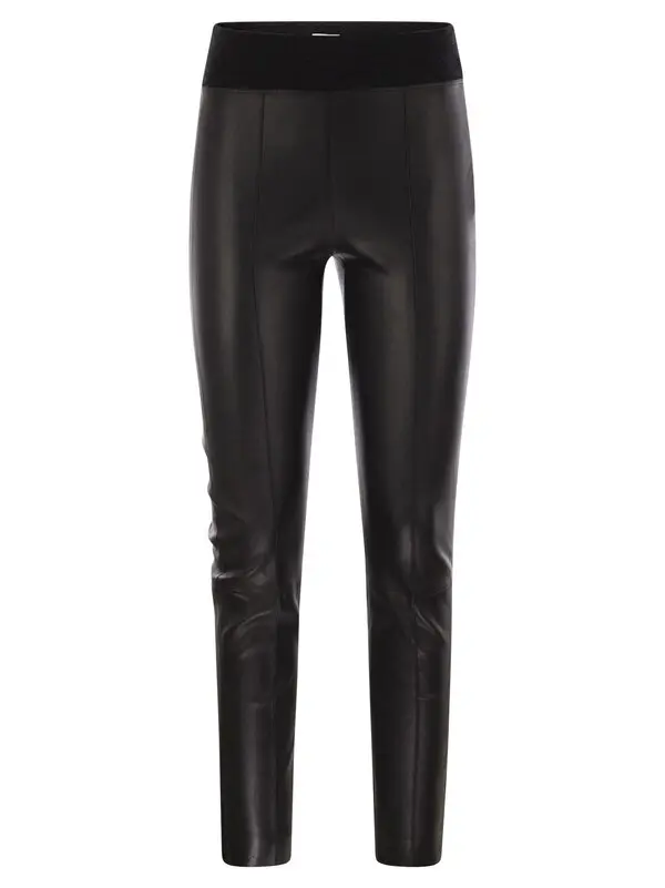 Brunello Cucinelli Stretch Nappa Leggings - Black