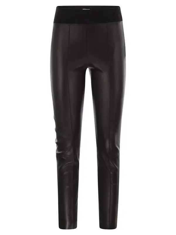 Brunello Cucinelli Stretch Nappa Leggings - Black