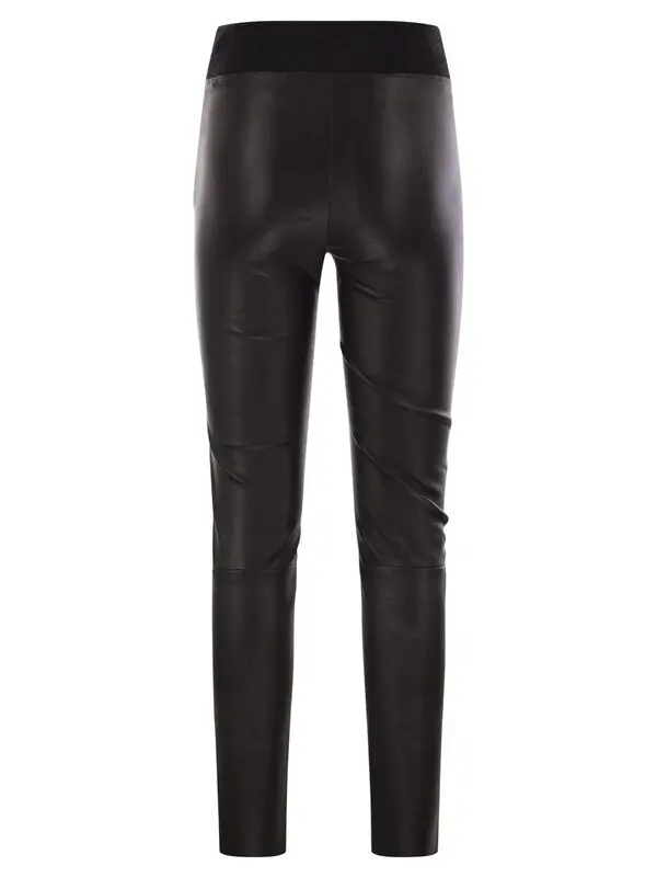 Brunello Cucinelli Stretch Nappa Leggings - Black