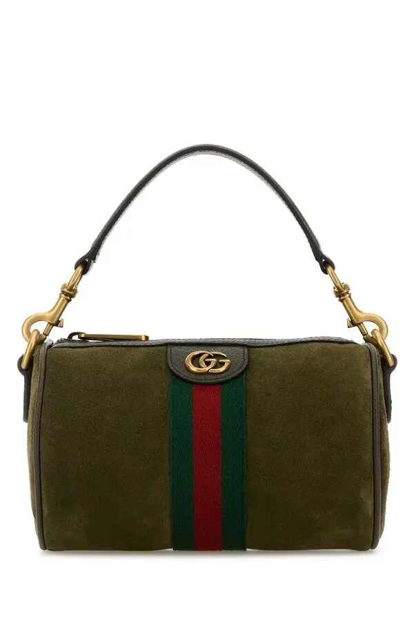 Gucci Olive Suede Mini Ophidia Handbag