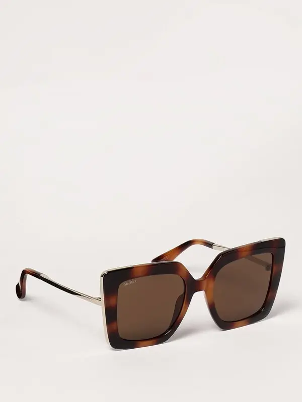 Max Mara Acetate And Metal Sunglasses - Brown