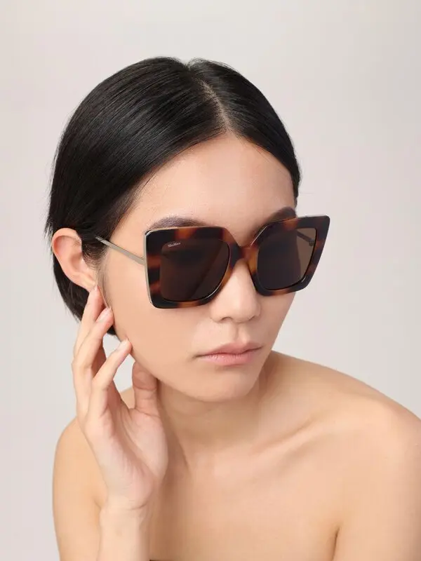 Max Mara Acetate And Metal Sunglasses