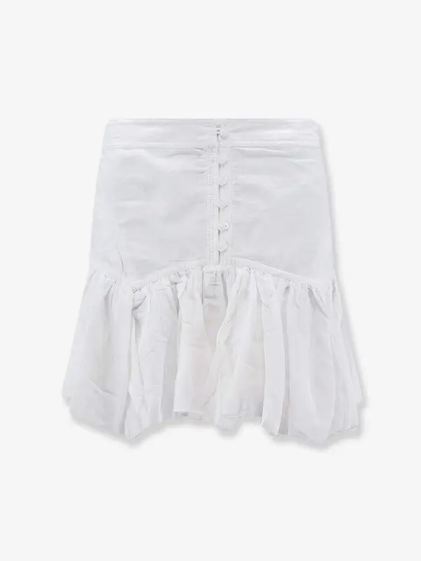 Isabel Marant Étoile Marant Daneen Organic Cotton And Viscose Skirt - White