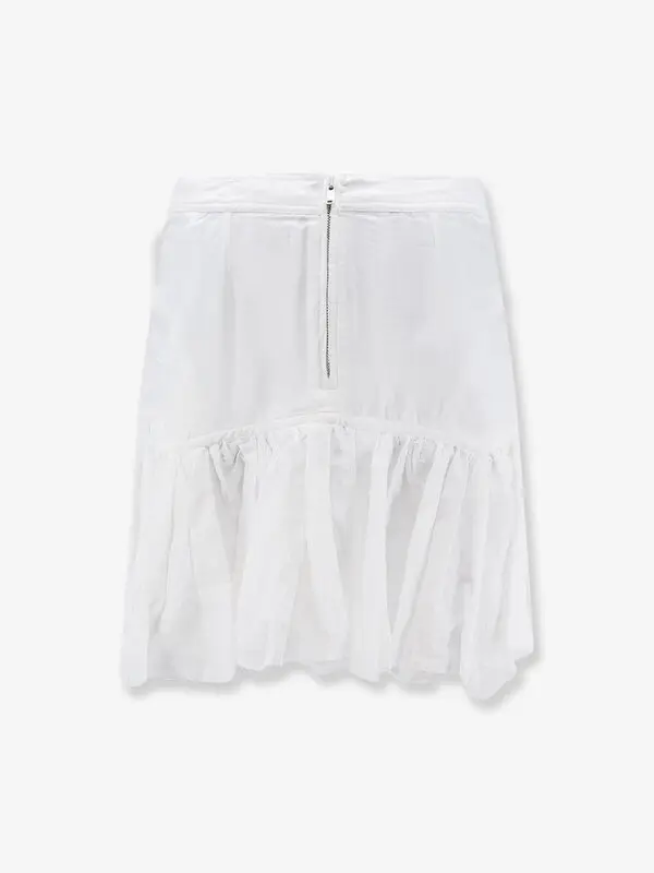Isabel Marant Étoile Marant Daneen Organic Cotton And Viscose Skirt - White
