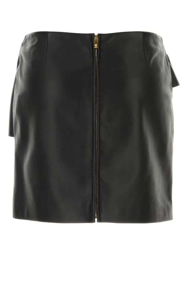 Versace Leather Mini Skirt