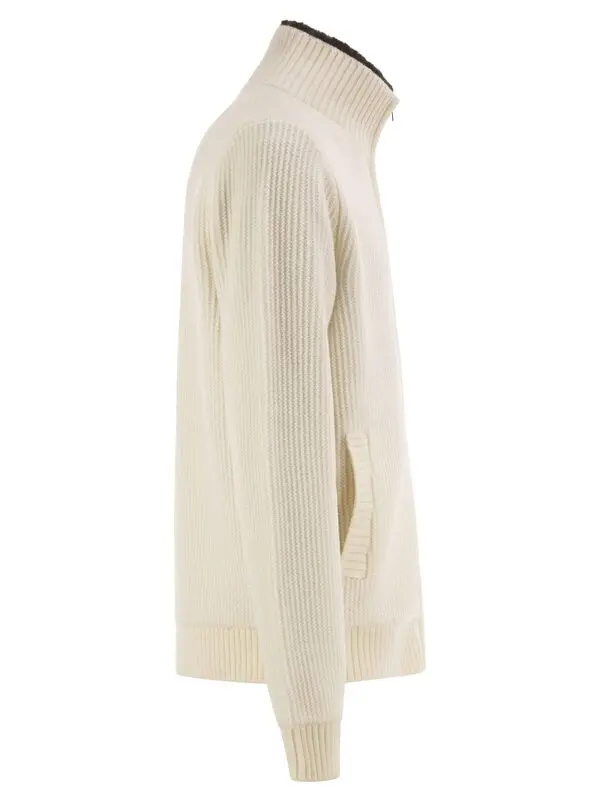 Herno Wool Knit Jacket - Cream