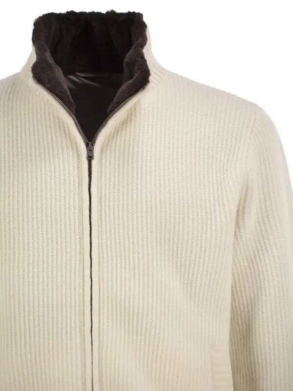 Herno Wool Knit Jacket - Cream