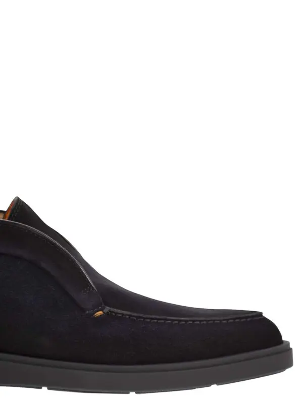 Santoni Suede Leather Desert Boot - Blue