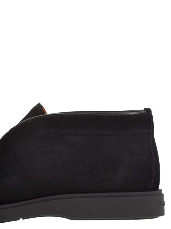 Santoni Suede Leather Desert Boot - Blue