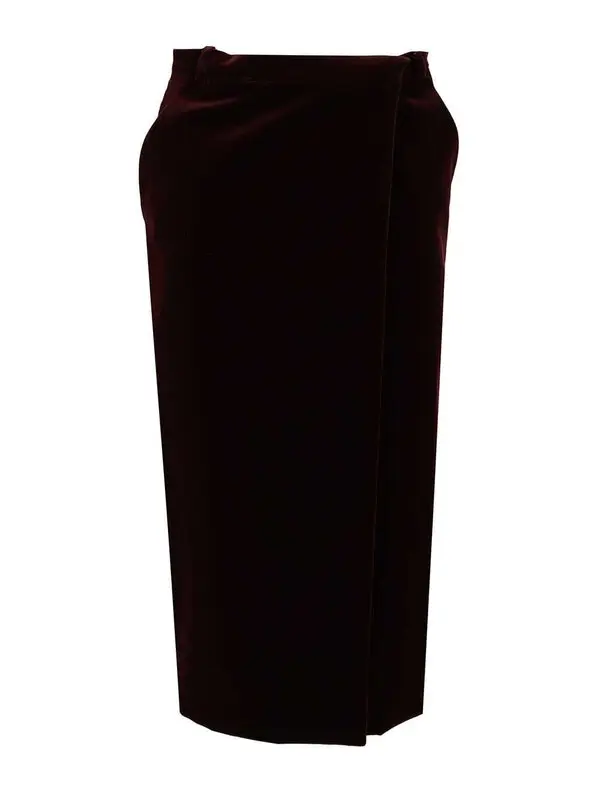 Saint Laurent Wrap Midi Skirt