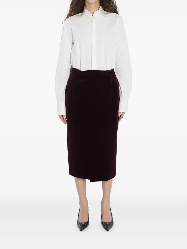 Saint Laurent Wrap Midi Skirt