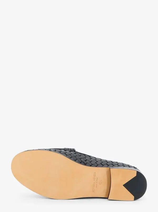 Bottega Veneta Intrecciato Motif Silenzio Leather Loafers - Black