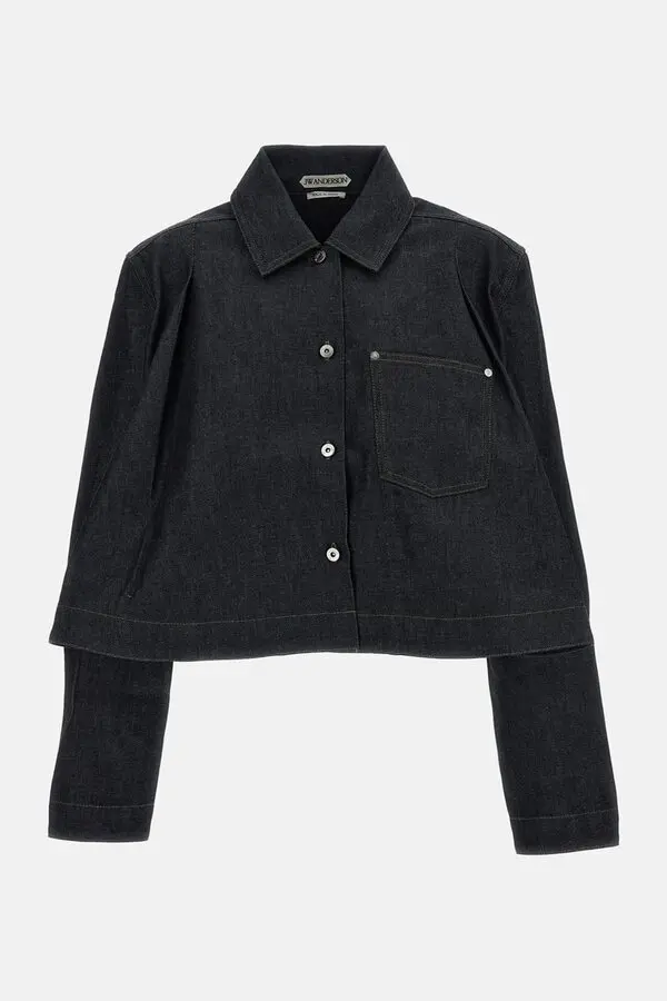 JW Anderson Flare Hem Denim Shirt - Multicolor