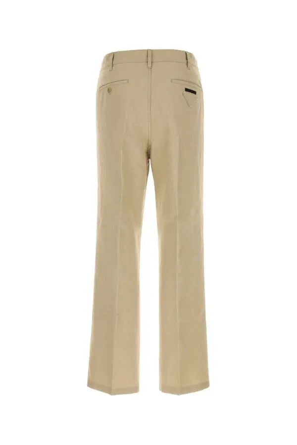 Prada Sand Linen Pant