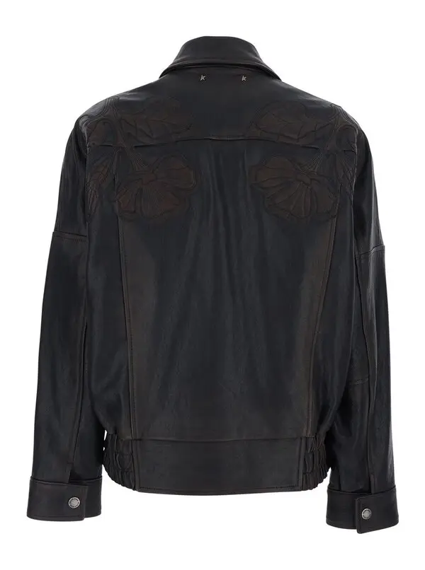 GOLDEN GOOSE Journey Leather Jacket - Multicolor