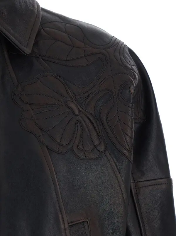 GOLDEN GOOSE Journey Leather Jacket - Multicolor