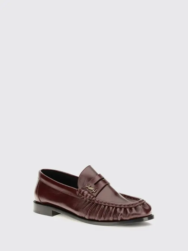 Saint Laurent Le Loafer Leather Penny Loafers - Red