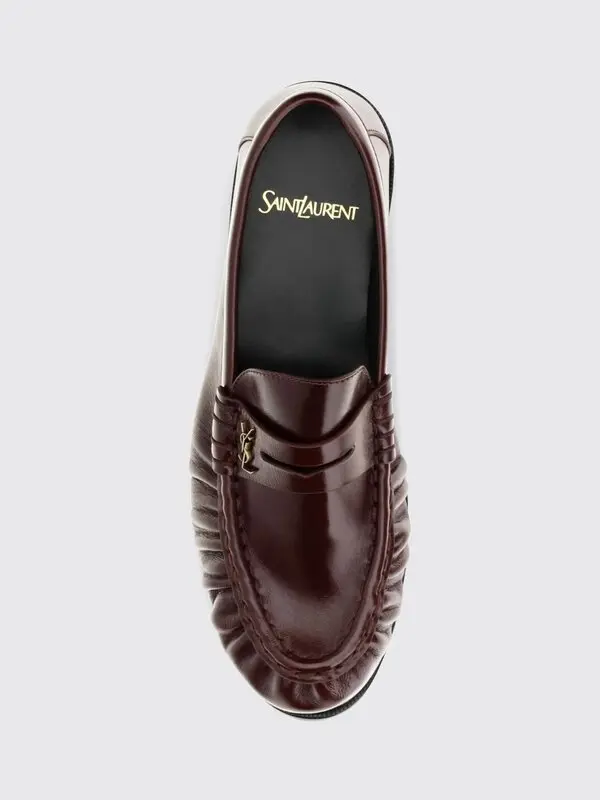 Saint Laurent Le Loafer Leather Penny Loafers - Red