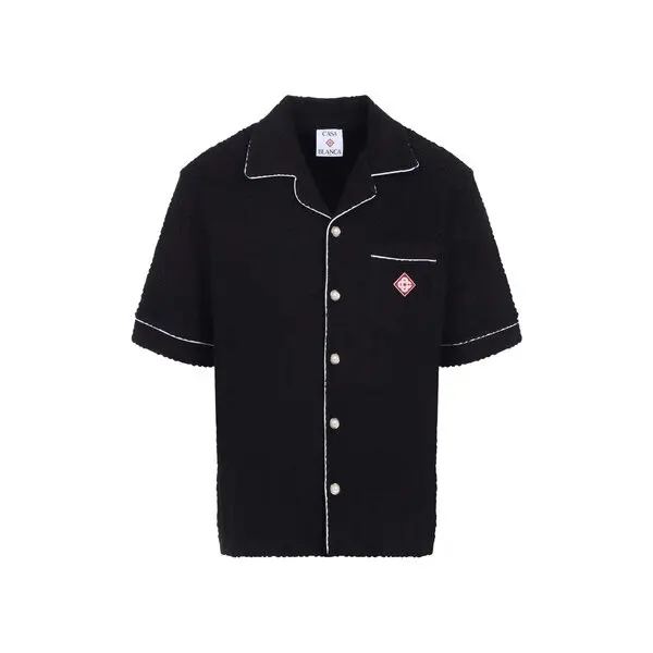 Casablanca Towelling Monogram Shirt - Black