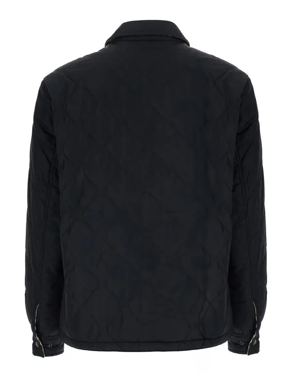 Burberry Brighton' Black Jacket With Quilted Motif And Reversible Design In Tech Fabric