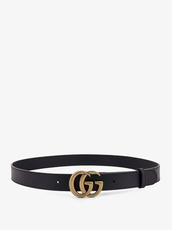 Gucci Gg Marmont Leather Belt - Black