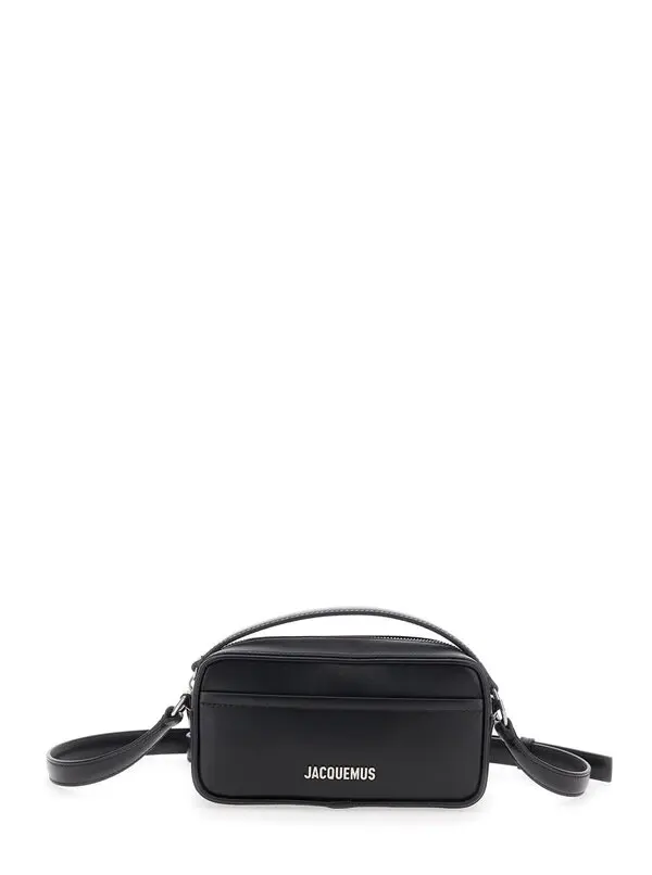 Jacquemus Crossbody Bag Le Baneto With Elegant Design In Black Leather For - Multicolor