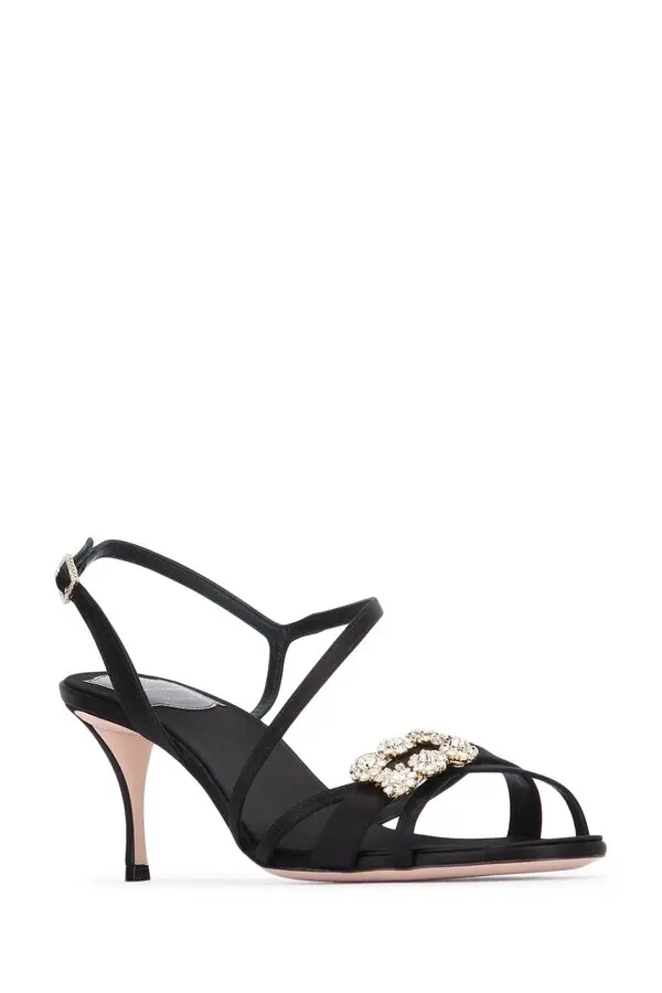 ROGER VIVIER Mini Flower Strass Sandal 65