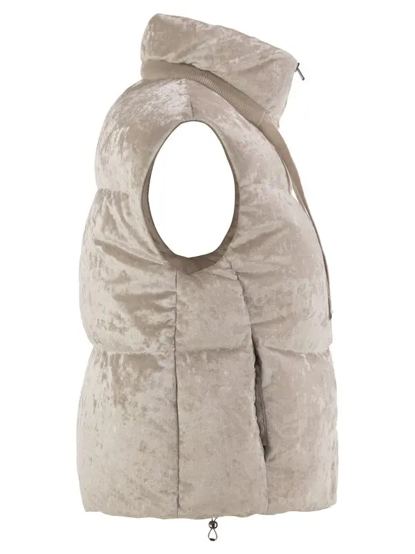 Herno Velvet-effect Padded Gilet