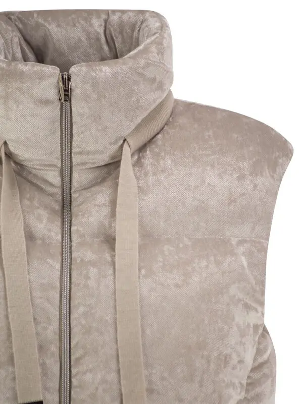 Herno Velvet-effect Padded Gilet