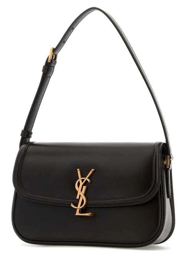 Saint Laurent Dark Leather Solferino Shoulder Bag - Brown