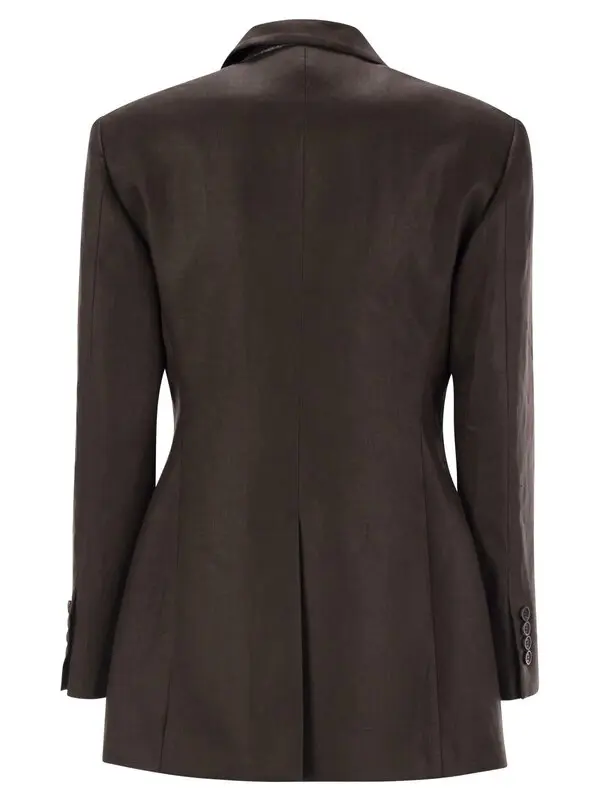 Brunello Cucinelli Shiny Linen Twill Jacket
