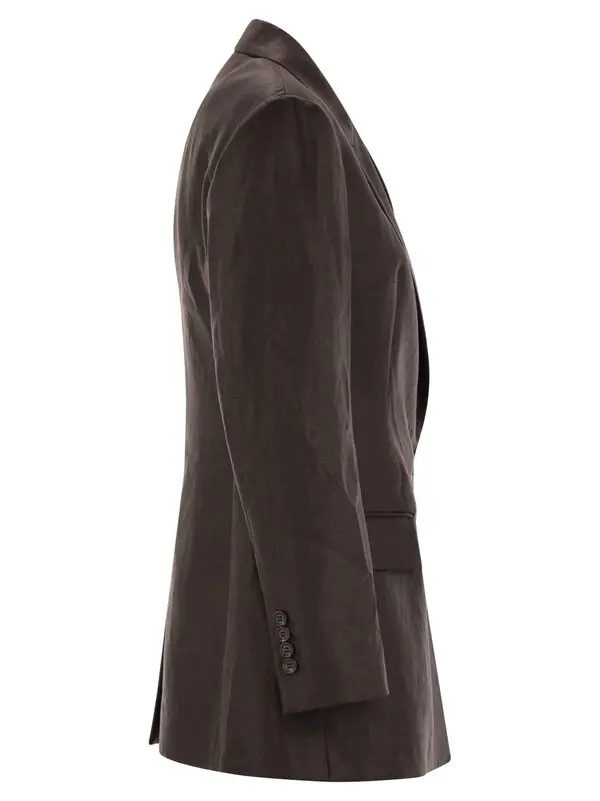 Brunello Cucinelli Shiny Linen Twill Jacket