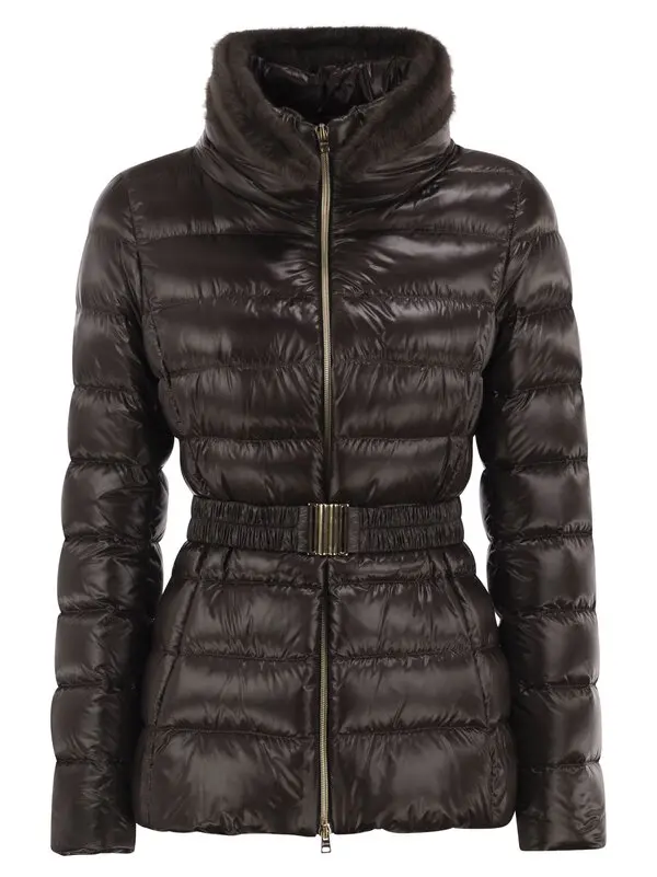 Herno Claudia Ultralight Nylon Down Jacket - Brown