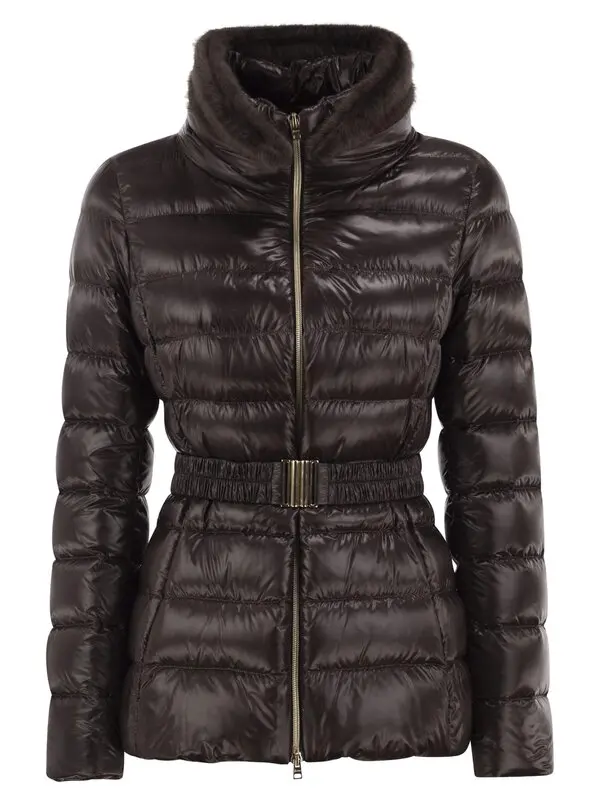 Herno Claudia Ultralight Nylon Down Jacket - Brown