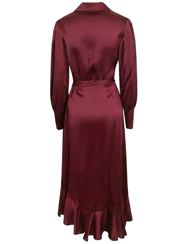 Zimmermann Silk Wrap Midi Dress