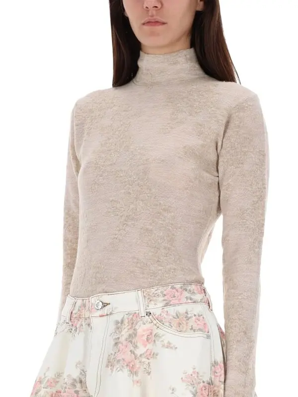 GANNI Alpaca Blend Sweater - Cream