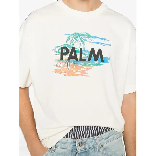 Palm Angels Neutrals T-shirts & Vests T-shirts