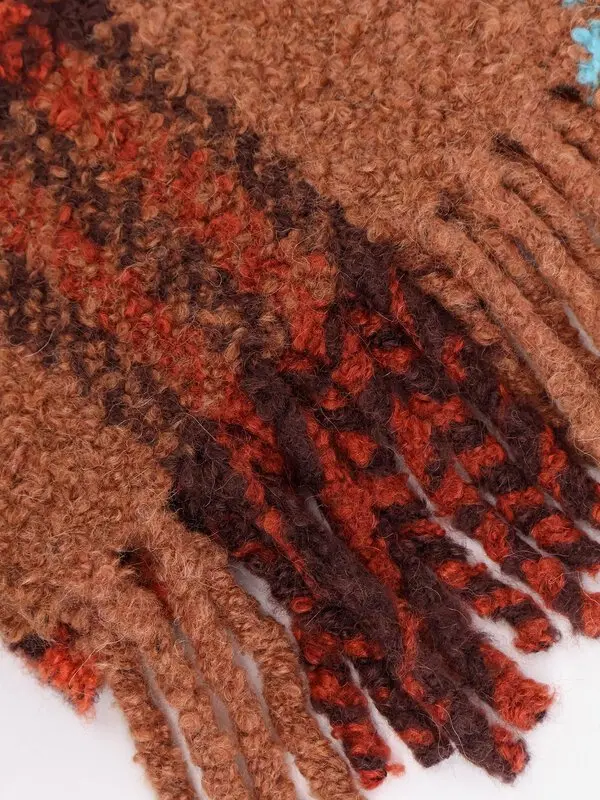 Burberry Wool Blend And Alpaca Boucle Scarf