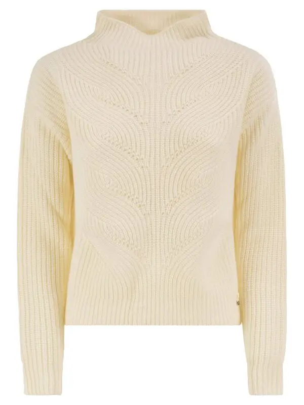 Herno Wool Textured Knit Jumper - Cream