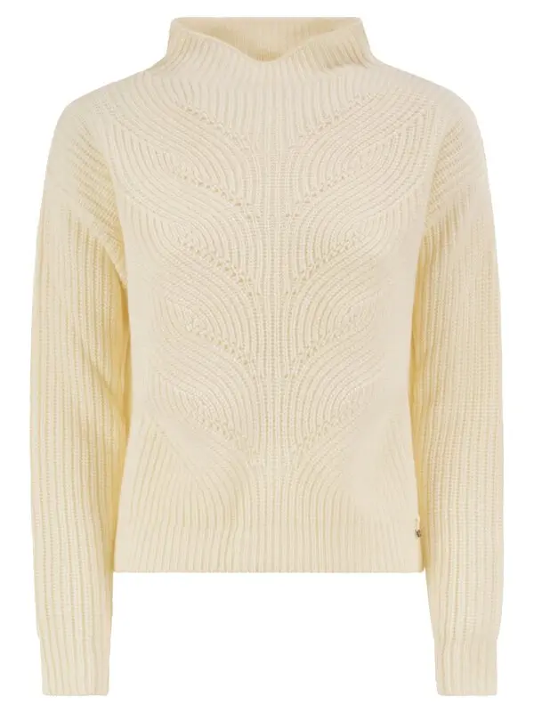 Herno Wool Textured Knit Jumper - Cream