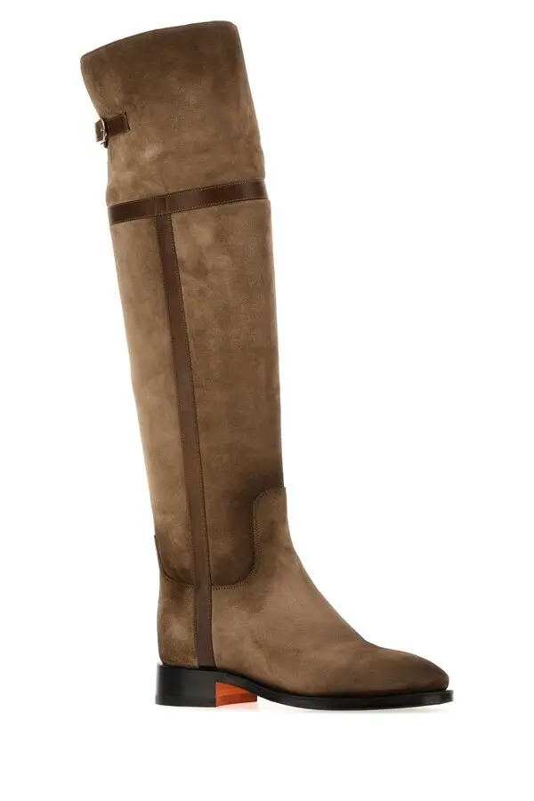 Santoni Mud Suede Janelle Boots
