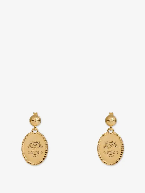 Celine Brass Earrings With Finish