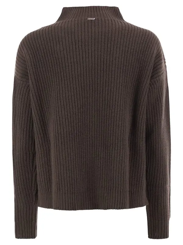 Herno Wool Textured Knit Pullover - Brown