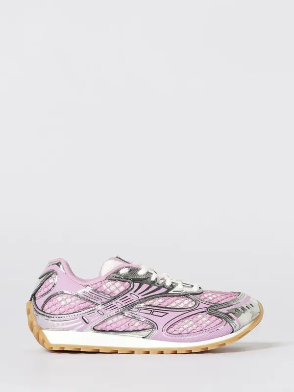 Bottega Veneta Orbit Mesh And Rubber Sneakers - Pink
