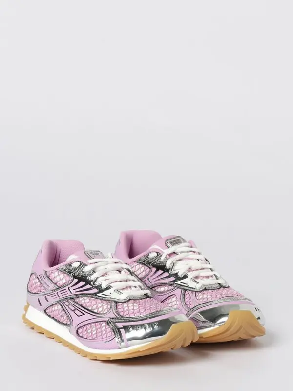 Bottega Veneta Orbit Mesh And Rubber Sneakers - Pink